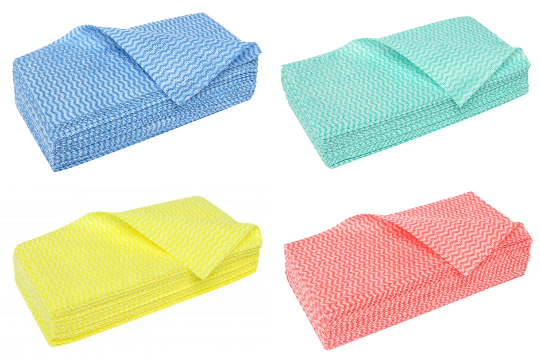 All Purpose Anti-Bacterial Colour Coded Cleaning Wipes 33x29cm - (Box ...